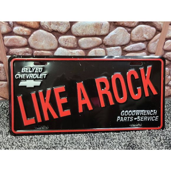 No Brand | Other | Vintage Metal Chevy Like A Rock Car Tag | Poshmark